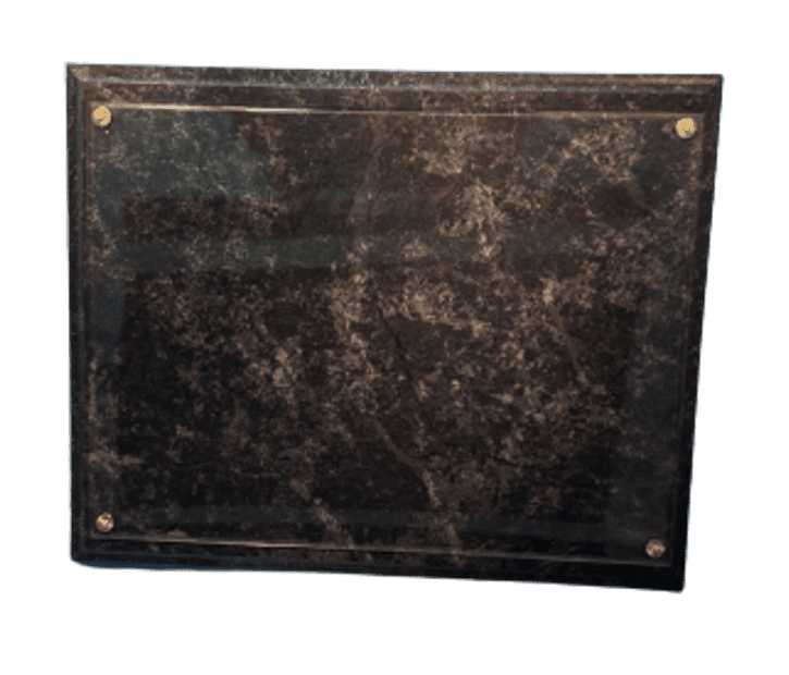Frameless Black Marble Document Plaque | TrophyCentral