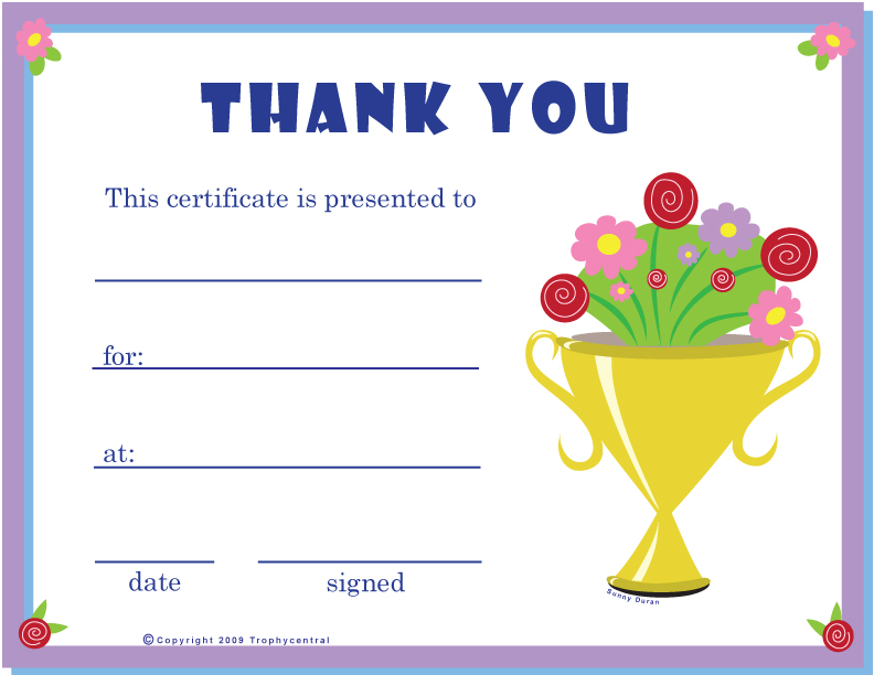 Free Thank You Certificate | Free Templates