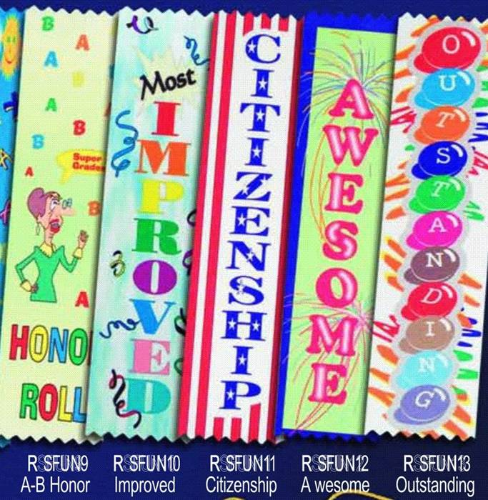 Fun School Award Ribbons, Fun Ribbons School