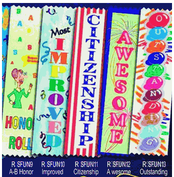 Fun School Award Ribbons, Fun Ribbons School