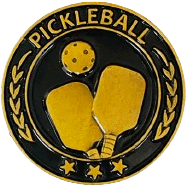 Gold Pickleball Enamel Lapel Pins | TrophyCentral