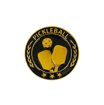 Gold Pickleball Enamel Lapel Pins | TrophyCentral