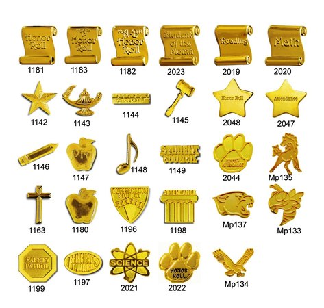 Gold School Pins | TrophyCentral
