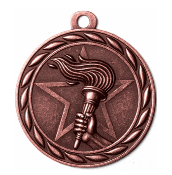 First Place Torch Medal with Gold Finish | Torch Medals