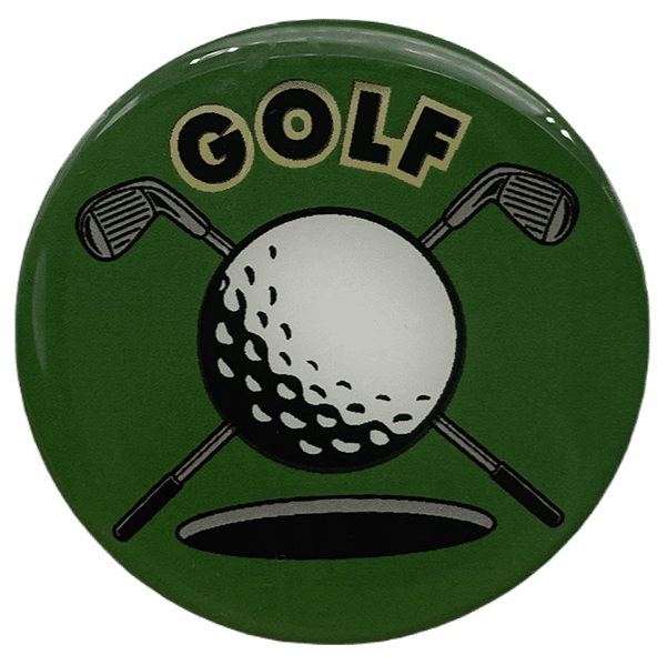 Colorful Golf Epoxy-Covered Insert Decals | Sports Award Inserts