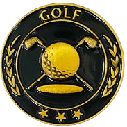 Gold Golf Enamel Lapel Pins | TrophyCentral