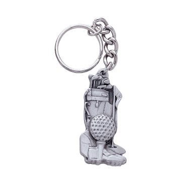 Golf Keychain, Pewter Golf Key Chains | TrophyCentral