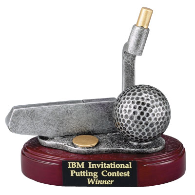 Golf Putter & Ball Trophy | TrophyCentral