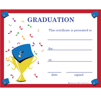 Printable Graduation Certificate Templates Copy Of Graduation