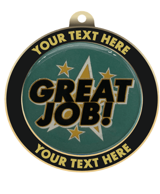 Colorful Great Job Insert Medals with Customizable Front Rim ...