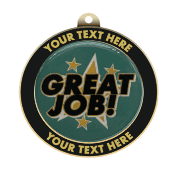 Colorful Great Job Insert Medals with Customizable Front Rim ...