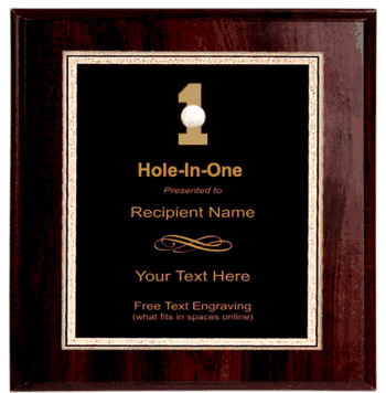 Hole-In-One Plaques, Hole-In-One Award Plaque | TrophyCentral