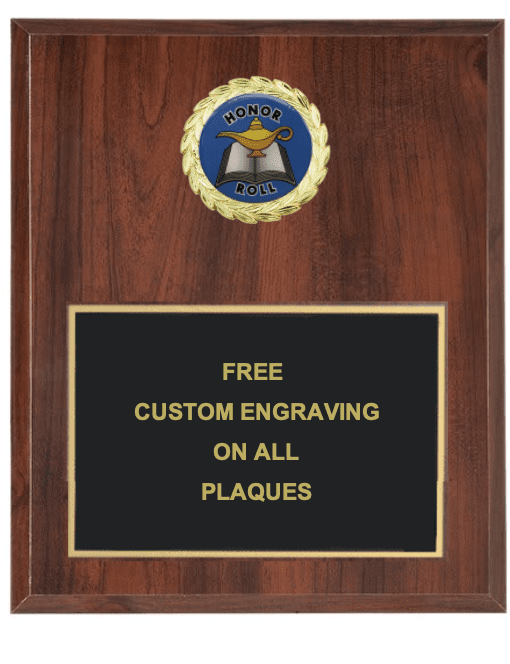 Beautiful Honor Roll Insert Plaque from TrophyCentral