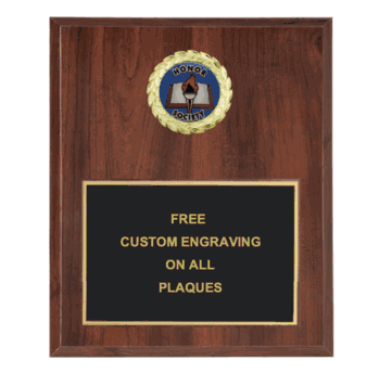 Beautiful Honor Society Insert Plaque from TrophyCentral