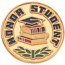 Gold-Finish Honor Student BR Series Lapel Pin | TrophyCentral
