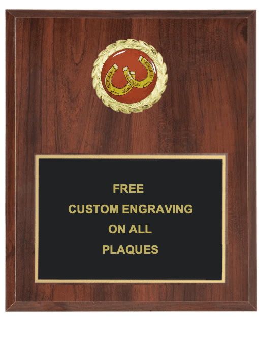 Beautiful Horseshoes Insert Plaque from TrophyCentral