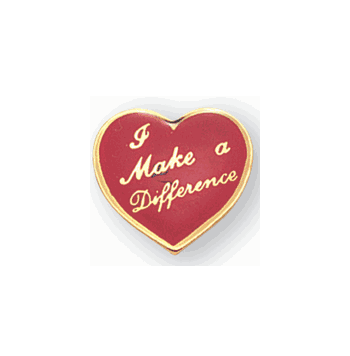 I Make Difference Heart Pins | TrophyCentral