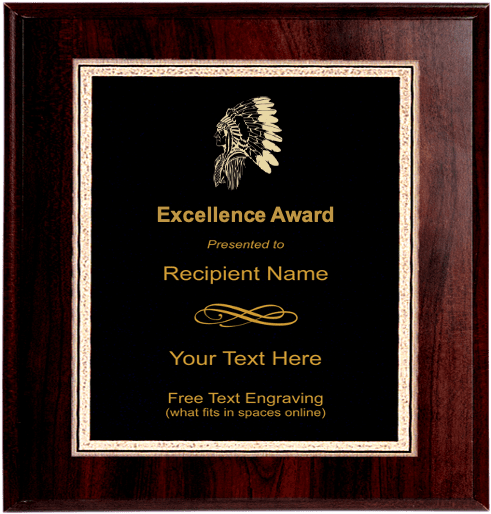 Indian Plaques, Indian Award Plaque | TrophyCentral