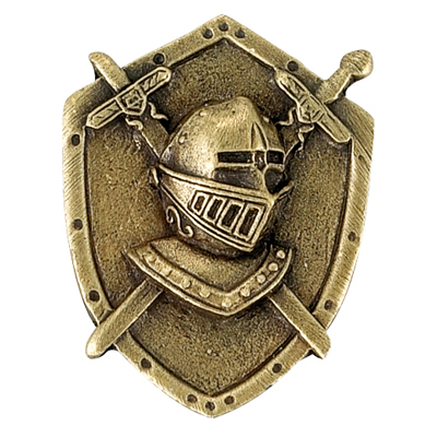 Knight Lapel Pins - Antique Brass | TrophyCentral