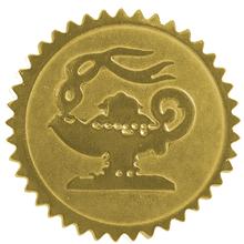 Lamp of Learning Certificate Seals, Academic Lamp Gold Seals