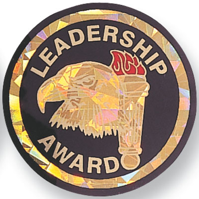 Leadership Award Mylar Medal Inserts|TrophyCentral