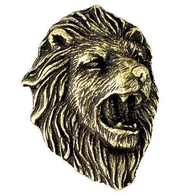 Lion Lapel Pins with Antique Brass Finish | TrophyCentral