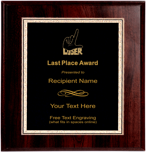 Loser Plaques, Loser Award Plaque | TrophyCentral