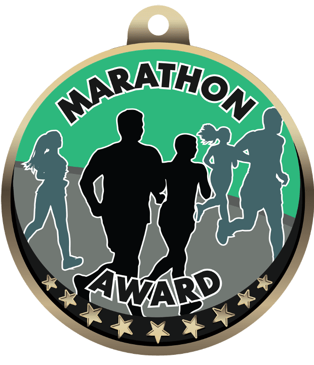 Colorful Marathon Insert Medals | TrophyCentral