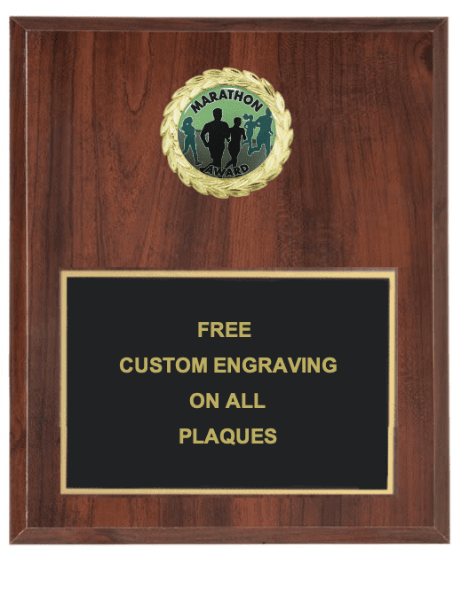 Beautiful Marathon / Runners Insert Plaque from TrophyCentral