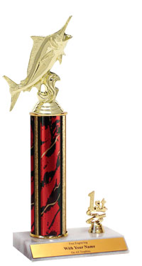 Marlin Fish Figure 1st, 2nd and 3rd Place Trim Trophies