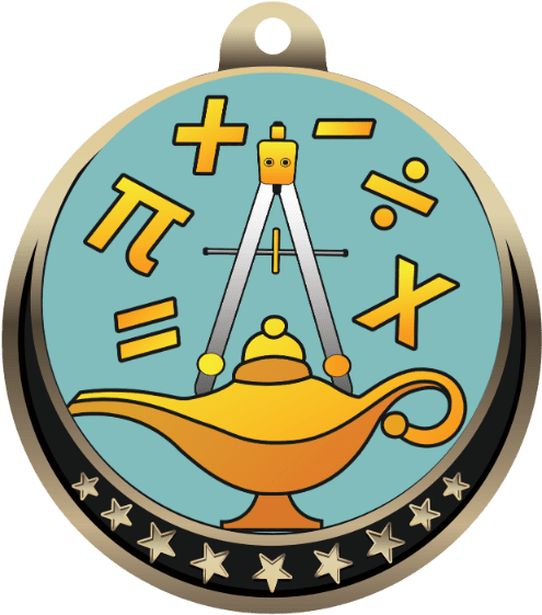 Colorful Math Insert Medals | TrophyCentral