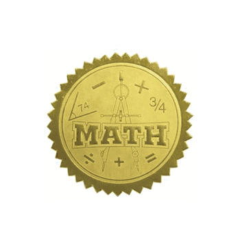 Math Certificate Seals