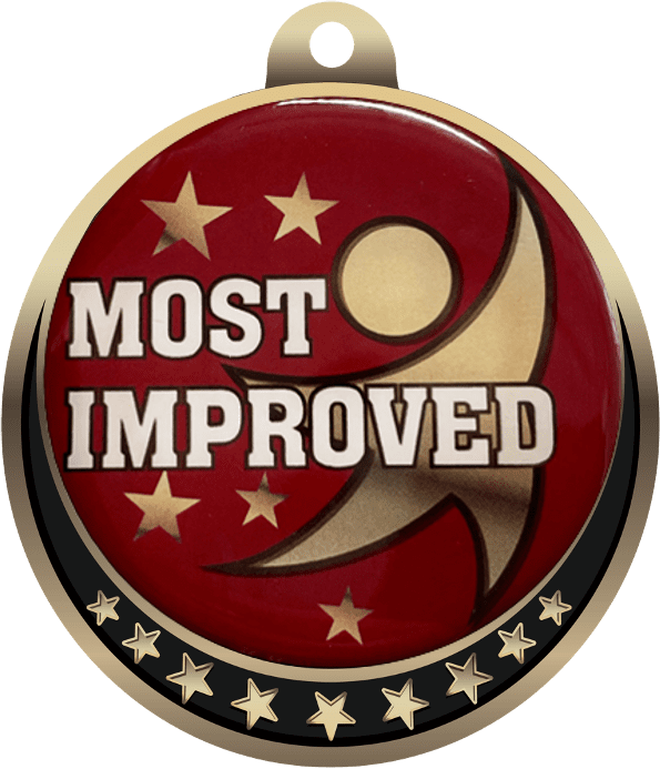 Colorful Most Improved Insert Medals | TrophyCentral