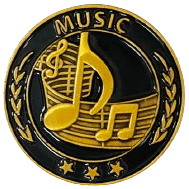 Music Gold Enamel Lapel Pins | Music Lapel Pins