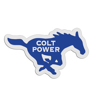 Mustang Mascot Badge, Mustang Mascot Refrigerator Magnets | TrophyCentral