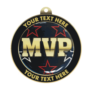 Colorful MVP Insert Medals with Customizable Front Rim | TrophyCentral