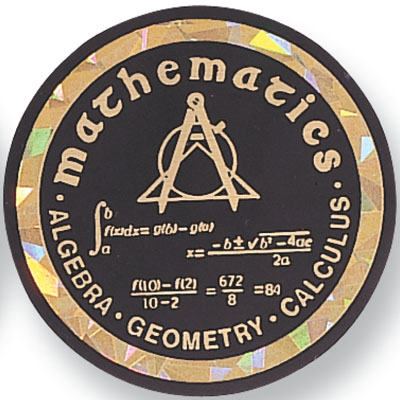 Mylar Mathematics Medal Inserts | TrophyCentral