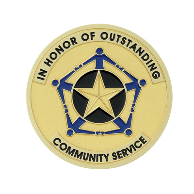 2" Mylar Outstanding Community Service Medal Inserts | TrophyCentral