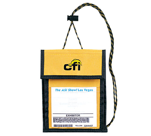 Yellow Neck Wallet & Promotional Badge Holder | TrophyCentral