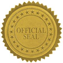 "Official Seal" Certificate Seals | TrophyCentral