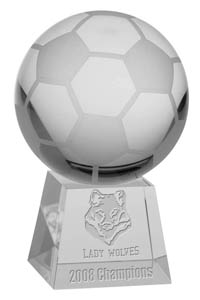 Crystal Soccer Trophy | TrophyCentral
