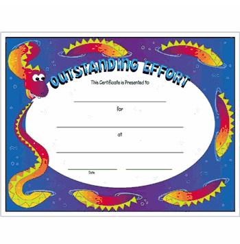 Outstanding Effort Award Certificate | TrophyCentral