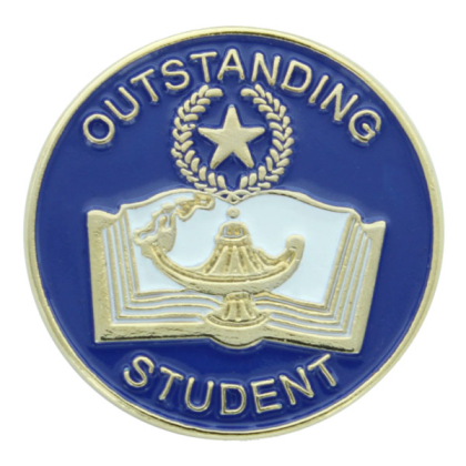 Outstanding Student - 7/8" - BR Series Enameled Pins