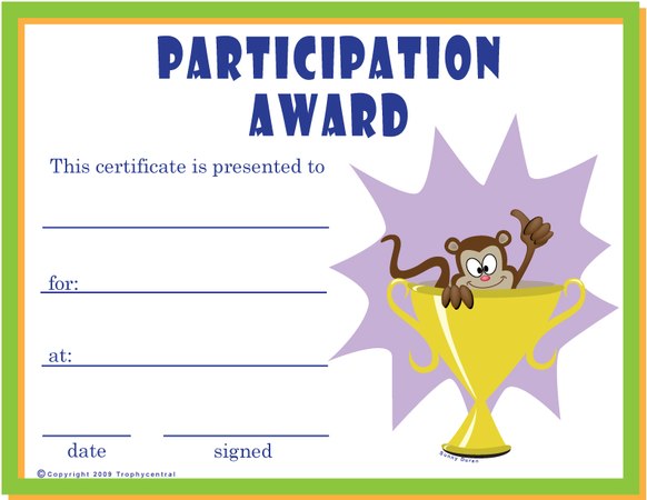 Participation Free Template | Trophy Central