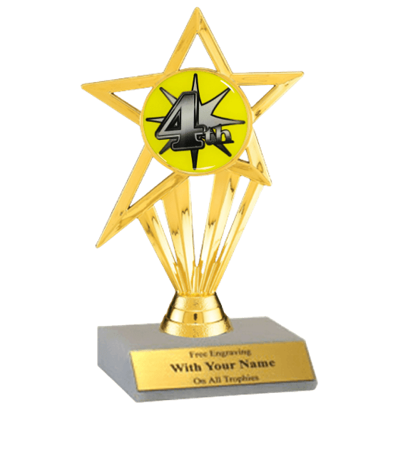 Participation Insert Trophy - 4th Place | TrophyCentral