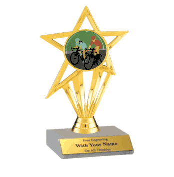 Participation Insert Trophy - Cycling | TrophyCentral