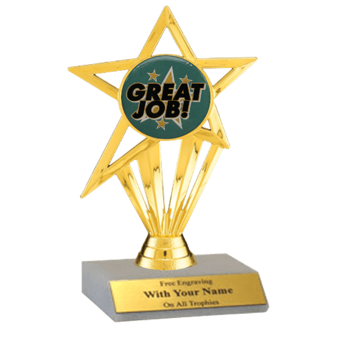 Participation Insert Trophy - Great Job | TrophyCentral