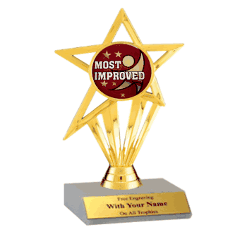 Participation Insert Trophy - Most Improved | TrophyCentral