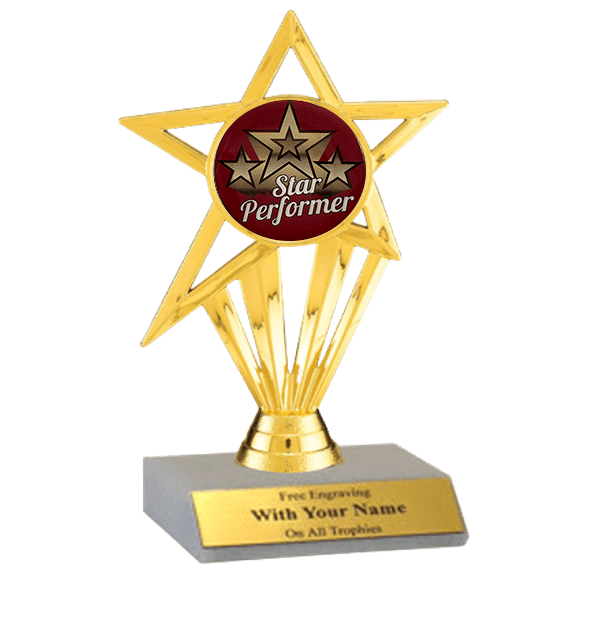 Participation Insert Trophy - Star Performer | TrophyCentral