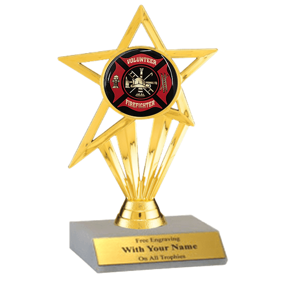 Participation Insert Trophy - Volunteer Firefighter | TrophyCentral